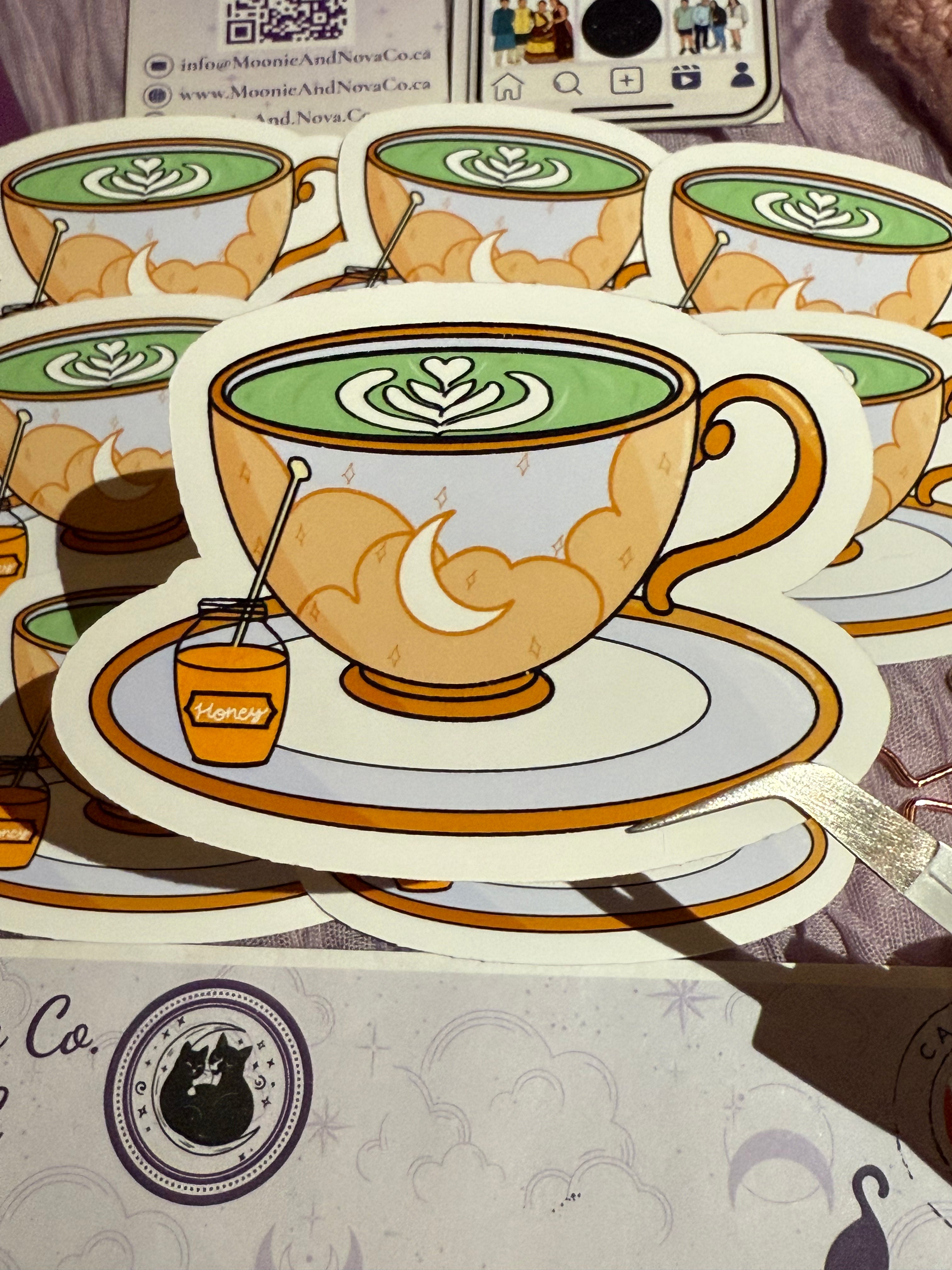 Matcha Die-Cut Sticker | Tea Sticker for Planners and Laptop – Moonie ...